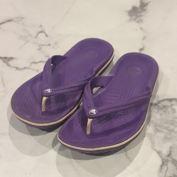 CROCS | Shoes | Purple Crocs Womens Flip Flops | Poshmark